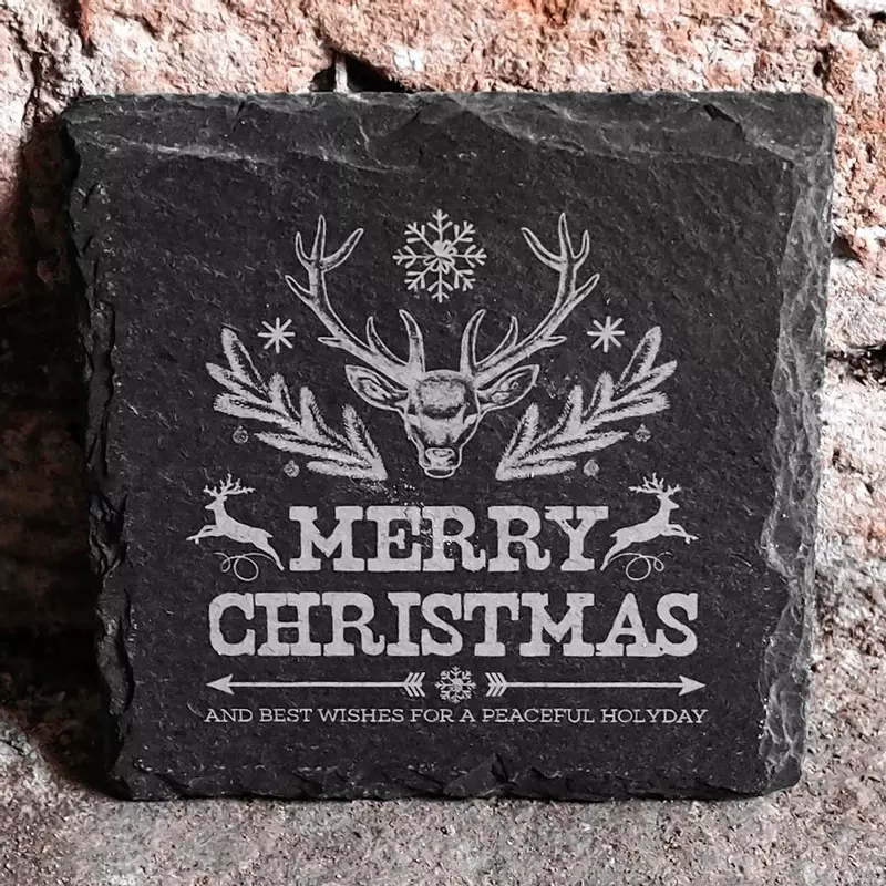 Christmas Slate Coasters | Prim & Props